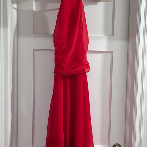 ASOS | Dresses | Asos Design Midi Dress With High Neck And Drape Detail ...